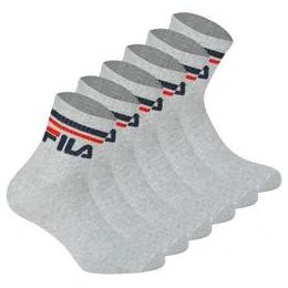 Kurzsocken Fila "Socken 6er Pack", Herren, Gr. 43-46, grau, Obermaterial: 80% Baumwolle CO. 18% Polyester PES. 2% Elasthan EL., Socken