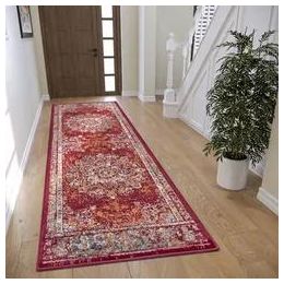 Teppich Hanse Home "Maderno", rot, B:80cm H:8mm L:240cm, Jute, Polyester, Polypropylen (PP), Teppiche, Teppich, L&auml;ufer, Orientalisch, Kurzflor, Wohnzimmer, Schlafzimmer, Esszimmer
