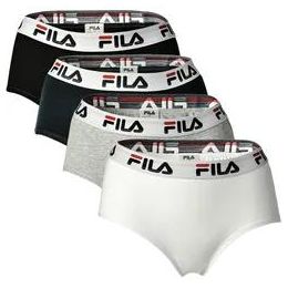 Panty Fila "Panty 4er Pack", Damen, Gr. XS, bunt (wei&szlig;, schwarz, grau, marine), Obermaterial: 95% Baumwolle CO. 5% Elasthan EL., Unterhosen Panty