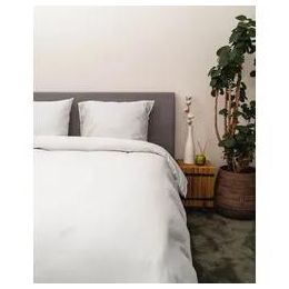 Bettw&auml;sche Kayori "Aya", silber (silbergrau), B/L: 135cm x 200cm, 1 Stk., 1 Stk., Lyocell, B/L: 80cm x 80cm, 2 Stk., Lyocell, Obermaterial: 100% Modal, Bettw&auml;sche, Bettw&auml;sche, Hergestellt aus 20% Seide und 80% Lyocell