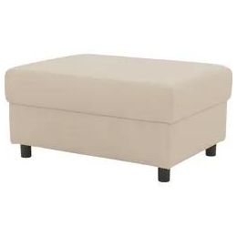 Polsterhocker DOMO collection "Turah 2 in Cord oder Luxus-Microfaser", beige, B:83cm H:44cm T:60cm, 100% Polyester, Hocker, Polsterhocker, moderner Polsterhocker, passend zum Ecksofa, B/T/H: 83/60/44 cm