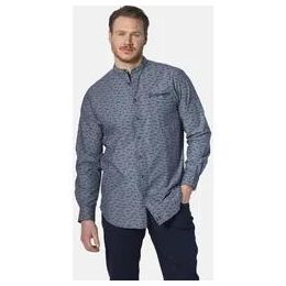 Langarmhemd Jan Vanderstorm "Hemd LEIFBJORN", Herren, Gr. 5XL, weit, blau, Obermaterial: 100% Baumwolle CO., Hemden