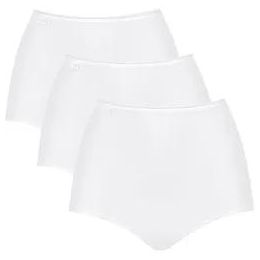 Slip Sloggi "Slip 3er Pack", Damen, Gr. 50, wei&szlig;, Obermaterial: 88% Polyamid PA. 12% Elasthan EL., Unterhosen Slip