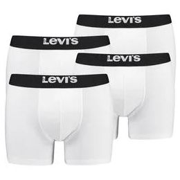 Levi's Boxershorts LEVI'S "Boxershort 4er Pack", Herren, Gr. M, wei&szlig;, Obermaterial: 95% Baumwolle CO. 5% Elasthan EL., Unterhosen