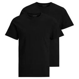 Jack & Jones T-Shirt JACK & JONES "T-Shirt JACBASIC CREW NECK TEE 2PK 2er Pack", Damen, Gr. XL, schwarz, Obermaterial: 100% Baumwolle CO., Shirts T-Shirt