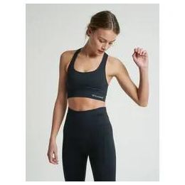 Sport-Bustier Hummel "HMLTIF SEAMLESS SPORTS TOP", Damen, Gr. XL (42), N-Gr, schwarz, Obermaterial: 92% Polyamid, 8% Elasthan, eng, BHs