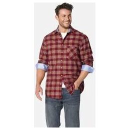 Langarmhemd Babista "Flanellhemd FLOREVERTI", Herren, Gr. M, weit, rot (rot kariert), Obermaterial: 100% Baumwolle CO., Hemden