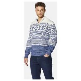 Troyer Babista "Pullover VARZIRO", Herren, Gr. XL, blau (royal blau gemustert), Obermaterial: 55% Polyacryl PAN. 45% Baumwolle CO., Pullover Troyer