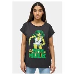 T-Shirt Recovered "She Hulk", Damen, Gr. M, schwarz, 100% Baumwolle, bedruckt, normal, Rundhals, Shirts T-Shirt, im zeitlosen Design