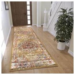 Teppich Hanse Home "Maderno", gold, B:80cm H:8mm L:240cm, Jute, Polyester, Polypropylen (PP), Teppiche, Teppich, L&auml;ufer, Orientalisch, Kurzflor, Wohnzimmer, Schlafzimmer, Esszimmer