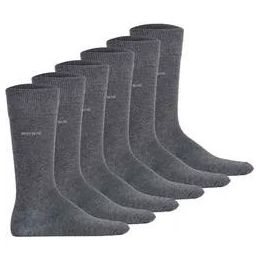 Kurzsocken BOSS "Socken 6er Pack", Herren, Gr. 39-42, grau, Obermaterial: 75% Baumwolle CO. 23% Polyamid PA. 2% Elasthan EL., Socken