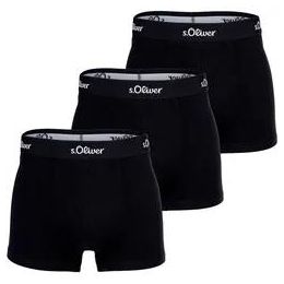 Boxershorts s.Oliver "Boxershort 3er Pack", Herren, Gr. L, schwarz, Obermaterial: 92% Baumwolle CO. 8% Elasthan EL., Unterhosen