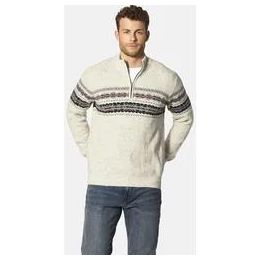 Troyer Babista "Pullover DIALARI", Herren, Gr. M, beige (wollwei&szlig; gemustert), Obermaterial: 40% Wolle mw. 40% Baumwolle CO. 20% Polyamid ECONYL PA ECONYL., Pullover Troyer