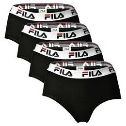 Panty Fila "Panty 4er Pack", Damen, Gr. L, schwarz, Obermaterial: 95% Baumwolle CO. 5% Elasthan EL., Unterhosen Panty