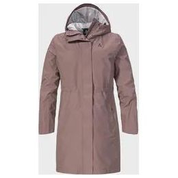 Sch&ouml;ffel Parka SCH&Ouml;FFEL "Coat Style Bohorok WMS", Damen, Gr. 42, lila (3905, braun), Oberstoff: 100% Polyester; (Membran: Thermoplastisches Polyurethan); Futter: 100% Polyester, regular fit, hoch geschlossener Ausschnitt, Jacken Parka