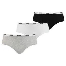 Panty Puma "Panty 3er Pack", Damen, Gr. XL, bunt (grau, wei&szlig;, schwarz), Obermaterial: 95% Baumwolle CO. 5% Elasthan EL., Unterhosen Panty