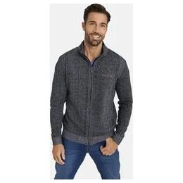 Strickjacke Jan Vanderstorm "Strickjacke INGRABAN", Herren, Gr. XXL, grau (dunkelgrau melange), Obermaterial: 50% Baumwolle CO. 50% Polyacryl PAN., unifarben, normal, Strickjacken Strickjacke