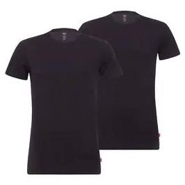 Levi's T-Shirt LEVI'S "T-Shirt 2er Pack", Herren, Gr. S, schwarz, Obermaterial: 95% Baumwolle CO. 5% Elasthan EL., Shirts T-Shirt