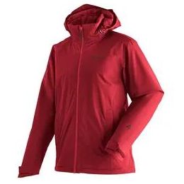 Regenjacke Maier Sports "Metor Therm Rec M", Herren, Gr. 56, rot, 100% Polyester, Rundhals, Jacken Regenjacke, warme Herren Jacke mit Kapuze, Winterjacke wasserdicht atmungsaktiv