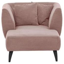 Loveseat Home Affaire "Colori", rosa, B:108cm H:84cm T:155cm, 100% Polyester, Sessel