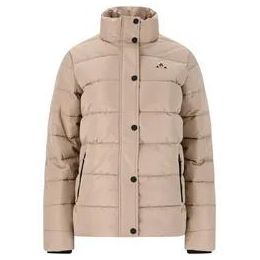 Outdoorjacke WHISTLER "Amaret", Kinder, Gr. 164, beige, 100% Polyester, kariert, unifarben, normal, hoch geschlossener Ausschnitt, Jacken Outdoorjacke, mit wasserabweisender TPU-Membran