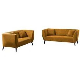 Polstergarnitur Home Affaire "Colori", gold (gold, gold), H:83cm T:88cm, 100% Polyester, Sitzm&ouml;bel-Sets, auch als Loveseat erh&auml;ltlich