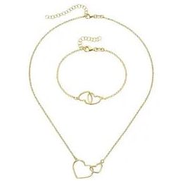 Schmuckset Smart Jewel "mit Herzen, Silber 925", gold, Schmuck_Sets, Damen, onesize, Silber 925 (Sterlingsilber), Schmuckset