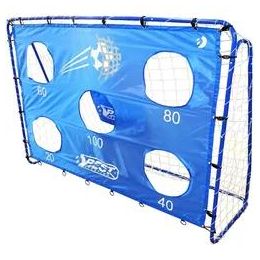 Fu&szlig;balltor BEST Sporting "mit Torwand 5 Schussl&ouml;cher", blau, Sport-Tore, Kinder, B/H/L: 213cm x 152cm x 70cm, Polyester Stahl, Polyester, Stahl, sehr stabil, 213x152 cm, B:213cm H:152cm L:70cm