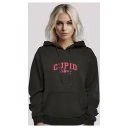 Kapuzenpullover F4NT4STIC "Cupid Vibes Valentinstag Amor", Damen, Gr. S, schwarz, Obermaterial: 65% Baumwolle, 35% Polyester, relaxed fit, Pullover Kapuzenpullover, Premium Qualit&auml;t
