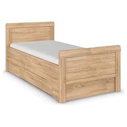 Stauraumbett Rauch "Bett Einzelbett Stollenbett Bettk&auml;sten EVELYN", braun (eiche sonoma), B:109cm H:94cm L:210cm, Betten, Stauraumbett, in Komforth&ouml;he mit Holzkopfteil sowie Schubladen MADE IN GERMANY