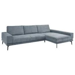 Ecksofa "SO 3600 optimaler Sitzkomfort in Federkern o. Kaltschaum, 2 Sitzh&ouml;hen", blau (kama blau), B:293cm H:87cm T:180cm, 100% Polyester, SET ONE BY Musterring, Sofas, Ecksofa, Sitzh&ouml;he 42 cm, Federkern, B 293 x T 180 cm, Kama blue