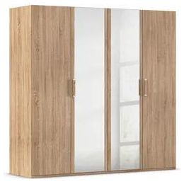 Dreht&uuml;renschrank Rauch "Kleiderschrank Schrank Garderobe Schlafzimmerschrank EVELYN", braun (eiche sonoma), B:201cm H:197cm T:61cm, Holzwerkstoff, Schr&auml;nke, Dreht&uuml;renschrank, in elegantem Stil, viel Stauraum 3 Breiten und 2 H&ouml;hen MADE IN GERMANY
