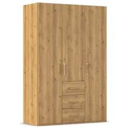 Dreht&uuml;renschrank Rauch "Kleiderschrank Schrank Garderobe Schlafzimmerschrank EVELYN", braun (asteiche), B:151cm H:223cm T:60cm, Holzwerkstoff, Schr&auml;nke, Dreht&uuml;renschrank, in elegantem Stil mit Schubladen 3 Breiten und 2 H&ouml;hen MADE IN GERMANY