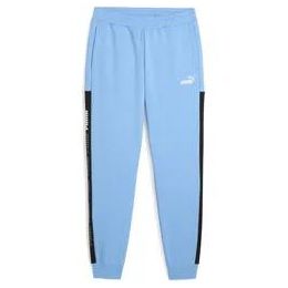 Sporthose Puma "Around The Block Jogginghose Herren", Damen, Gr. XXL, Normalgr&ouml;&szlig;en, blau (team light blau), Obermaterial: 34% Polyester, 66% Baumwolle. Rippe: 3% Elasthan, 97% Baumwolle. Tasche &ndash; Oben: 100% Baumwolle, regular fit, Hosen Sporthose