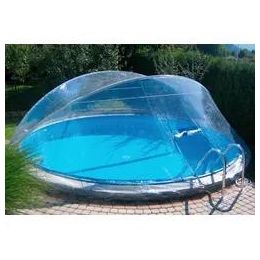 Poolverdeck KWAD "Cabrio Dome f&uuml;r runde Pools mit schmalem Handlauf", transparent, B:500cm H:145cm T:500cm, Polyvinylchlorid (PVC), Verdecke, in verschiedenen Gr&ouml;&szlig;en