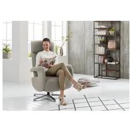 Relaxsessel DIE PLANBAR "MP-RS18073", longlife easy desert, B:71cm H:110cm T:83cm, 100% Polyester, Sessel, Relaxsessel, 360 drehbar, inkl. man. Kopfpolsterverstellung u. Relax-Funktion
