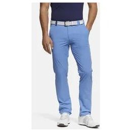 Chinos MEYER "Augusta", Herren, Gr. 40, L&auml;nge 34, blau, 88% Polyamid, 12% Elasthan, unifarben, figurumspielend lang, Hosen, High Performance 4-Way-Stretch, aus der Golf Serie