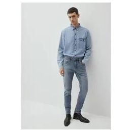 Slim-fit-Jeans Mavi "MILAN", Herren, Gr. 29, L&auml;nge 33, blau (mid blau denim), 99% Baumwolle, 1% Elasthan, schmal lang, Jeans Slim-fit-Jeans, Slim Tapered Leg Pants