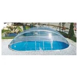 Poolverdeck KWAD "Cabrio Dome f&uuml;r ovale Pools mit breitem Handlauf", transparent, B:360cm H:165cm T:550cm, Polyvinylchlorid (PVC), Verdecke, Poolplane, in verschiedenen Gr&ouml;&szlig;en
