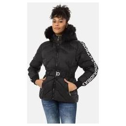 Cipo & Baxx Winterjacke CIPO & BAXX "Jacken", Damen, Gr. M, schwarz, Stoff, 100% Polyester, unifarben, regular fit normal, B&uuml;ndchen, Jacken Winterjacke, mit G&uuml;rtel, WM133