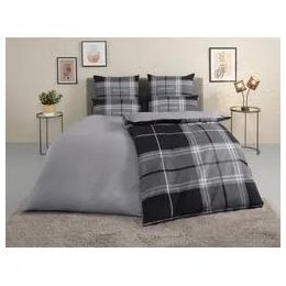 Wendebettw&auml;sche Tom Tailor HOME "Eric in Gr. 135x200 oder 155x220 cm", grau (grau, anthrazit), B/L: 135cm x 200cm, 1 Stk., 1 Stk., Renforc&eacute;, B/L: 80cm x 80cm, 3, Renforc&eacute;, Obermaterial: 100% Baumwolle, Bettw&auml;sche, Wendebettw&auml;sche, mit Rei&szlig;verschluss, mit GRATIS-Zugabe: Sportbeutel aus 100% Baumwolle