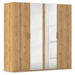 Dreht&uuml;renschrank Rauch "Kleiderschrank Schrank Garderobe Schlafzimmerschrank EVELYN", braun (asteiche), B:201cm H:197cm T:61cm, Holzwerkstoff, Schr&auml;nke, Dreht&uuml;renschrank, in elegantem Stil, viel Stauraum 3 Breiten und 2 H&ouml;hen MADE IN GERMANY