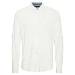 Langarmhemd FQ1924 "Langarmhemd FQSTEVEN knitted LS shirt", Herren, Gr. XXL, N-Gr, wei&szlig; (snow wei&szlig;), Obermaterial: 70% Baumwolle CO. 30% Lyocell CLY., Hemden