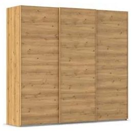 Schwebet&uuml;renschrank Rauch "Kleiderschrank Schrank Garderobe Schlafzimmerschrank EVELYN", braun (asteiche), B:242cm H:223cm T:68cm, Holzwerkstoff, Schr&auml;nke, Schwebet&uuml;renschrank, in elegantem Stil, in 5 Breiten, Griffe in Korpusfarbe MADE IN GERMANY