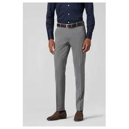Chinos MEYER "Bonn", Herren, Gr. 46, Normalgr&ouml;&szlig;en, grau (hellgrau), 52% Polyester, 43% Wolle, 5% Elasthan, unifarben, slim fit lang, Hosen, mit Stretch-Dehnbund