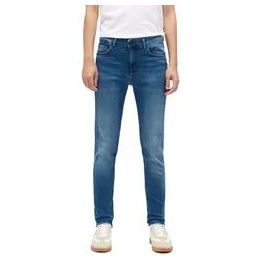 Skinny-fit-Jeans Mustang "Damen Style Shelby Skinny", Damen, Gr. 34, L&auml;nge 34, blau (502 mittelblau), Denim/Jeans, 95% Baumwolle, 3% Elastomultiester, 2% Elasthan, unifarben, skinny fit, Jeans
