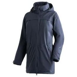 Funktionsmantel Maier Sports "Metor Coat W", Damen, Gr. 38, blau (dunkelblau), 100% Polyester, M&auml;ntel, Damen Mantel, Outdoormantel wind/wasserdicht, 4 ger&auml;umige Taschen