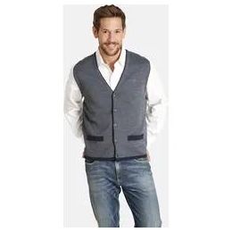 Strickweste Jan Vanderstorm "Strickweste TANE", Herren, Gr. 4XL, blau (blau gemustert), Obermaterial: 50% Wolle mw. 50% Polyacryl PAN., Westen Strickweste
