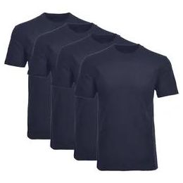 Unterhemd Ragman "T-Shirt 4er Pack", Herren, Gr. S, N-Gr, blau (dunkelblau), Obermaterial: 100% Baumwolle CO., Unterhemden Unterhemd