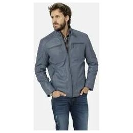 Lederjacke Babista "Lederjacke ZANZINO", Herren, Gr. 50, blau, Obermaterial: 100% Lederfaserstoff LEAFIBTEX., Jacken